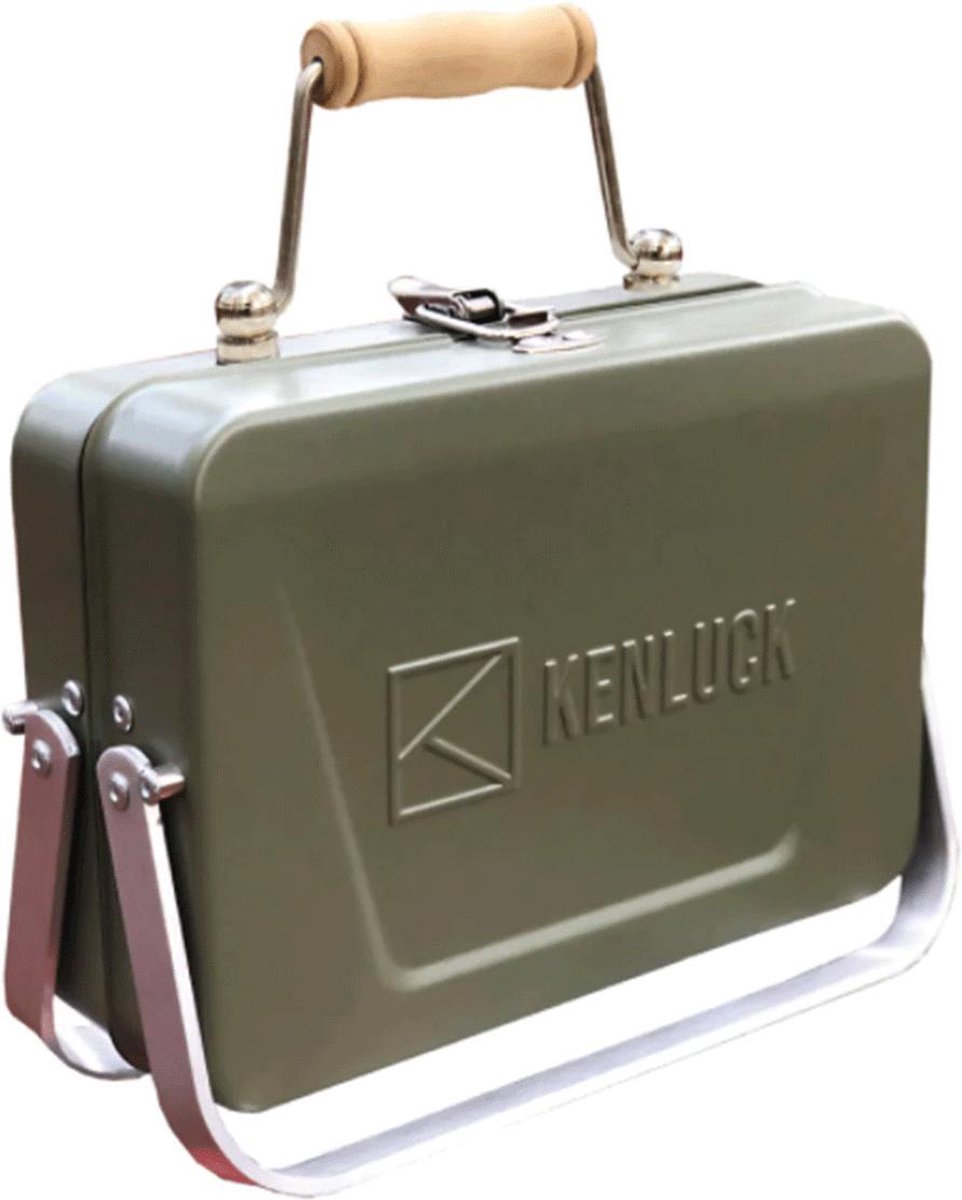 Kenluck Mini Grill Hammertone Green KLBBQMNMG – Schneider Outdoor