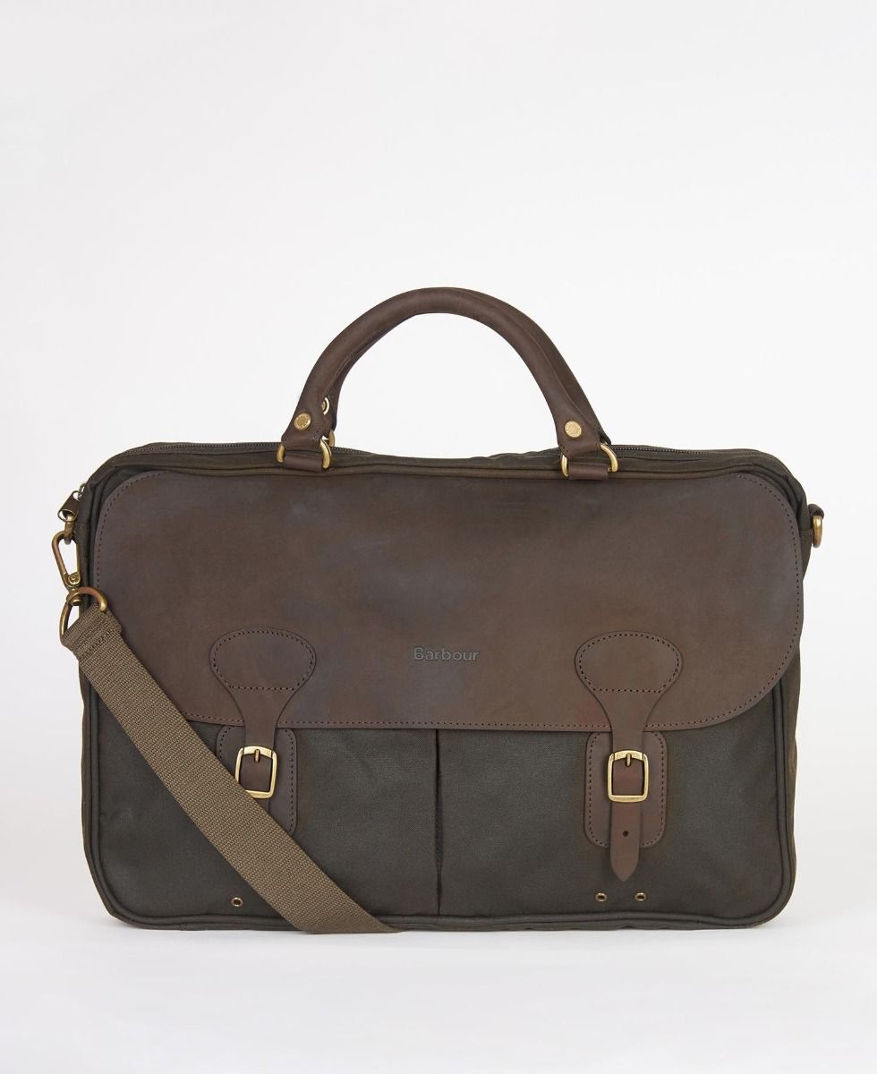 Barbour wax leather briefcase uba0004 olive – Schneider Outdoor